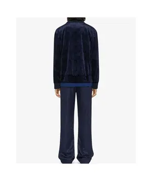 Givenchy Cardigan In Monogram 72 Velvet - Dark Blue