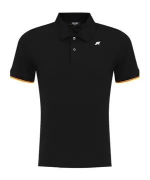 K-WAY K-Way Contrast Trim Polo Shirt Black