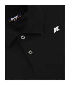 K-WAY Contrast Trim Polo Shirt - Black
