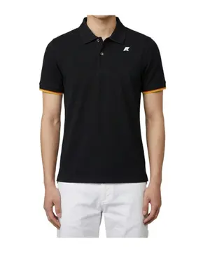 K-WAY Contrast Trim Polo Shirt - Black