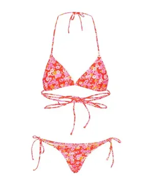 ROTATE BY BIRGER CHRISTENSEN Reina Olga Flower-print Bikini - Pink