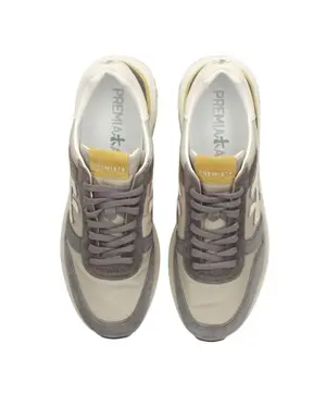 Premiata Round-toe Sneakers With Logo Detailing