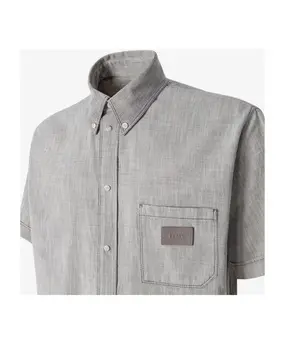 Fendi Gray Denim Shirt