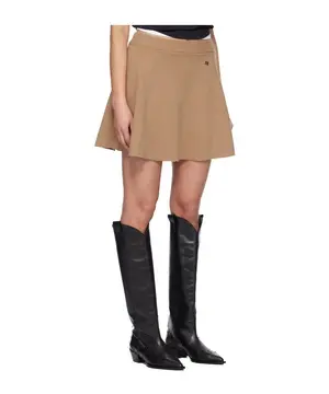 GANNI Cashmere Wool Mini Skirt - Incense