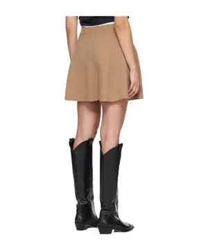 GANNI Cashmere Wool Mini Skirt - Incense