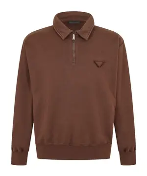 Prada Quarter-zip Fleece Sweatshirt - Green
