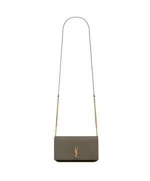 Saint Laurent Cassandre Logo Plaque Phone Holder - Light Musk