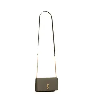 Saint Laurent Cassandre Logo Plaque Phone Holder - Light Musk