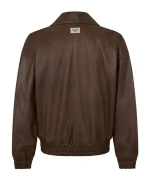 Acne Studios Logo Patch Leather Zip-up Jacket