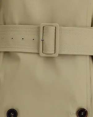 Max Mara Long-sleeved Trench Coat - Khaki