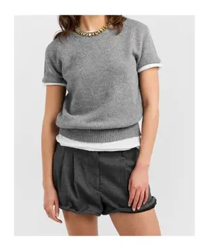 Prada Embellished Short-sleeved Sweater