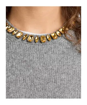 Prada Embellished Short-sleeved Sweater