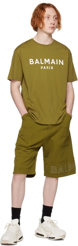 Balmain Reflective Logo Bermuda Shorts