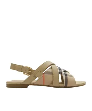 Burberry Checked Slingback Sandals