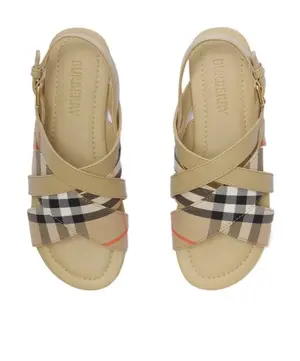 Burberry Checked Slingback Sandals