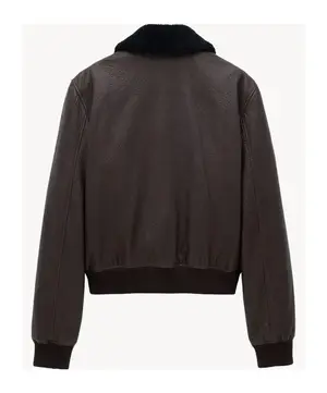 Saint Laurent Long-sleeved Leather Jacket