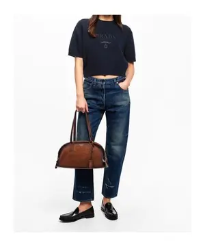 Prada Short Sleeve Crew Neck Knit Sweater