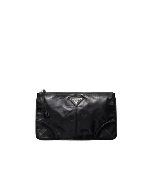 Prada Leather Pouch - Black