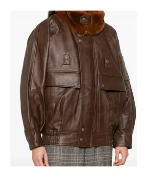 R13 Flap-pocket Leather Jacket