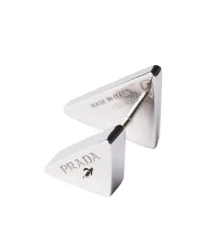 Prada Enameled Silver Earrings