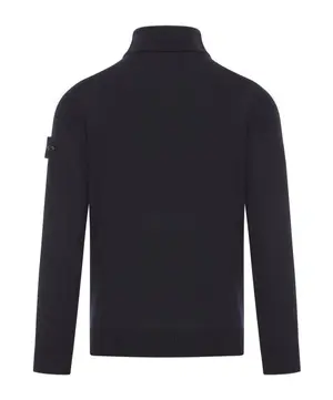 Stone Island Logo Patch Roll-neck Jumper