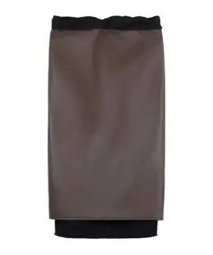 TOD'S Asymmetrical Hem Zip-up Skirt - Brown