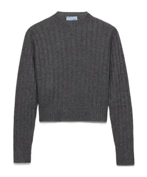 Prada Cropped Re-cashmere Sweater
