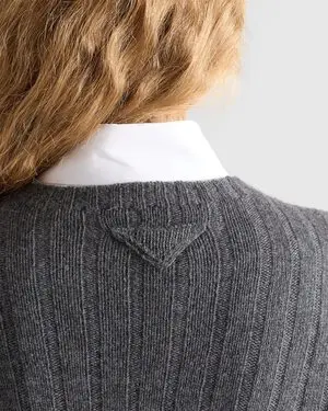 Prada Cropped Re-cashmere Sweater