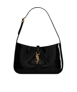 Saint Laurent Le 5 À 7 Shoulder Bag In Patent Leather - Black
