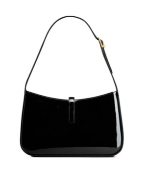 Saint Laurent Le 5 À 7 Shoulder Bag In Patent Leather - Black