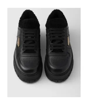 Prada Leather Laced Sneakers