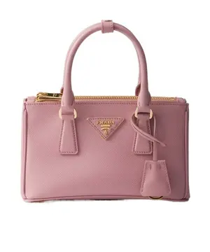 Prada Galleria Mini Saffiano Leather Bag - Peach