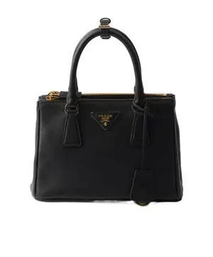 Prada Galleria Small Leather Bag - Black