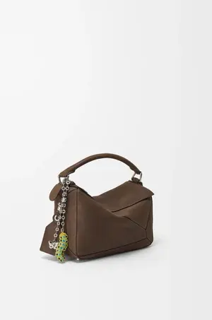 Loewe Brass Caterpillar Chain Charm With Bead Embellishments
