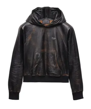 Prada Nappa Leather Hoodie