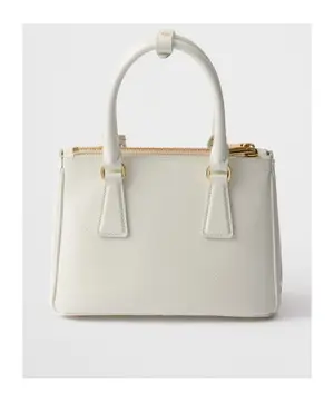 Prada Galleria Mini Patent Saffiano Bag - White