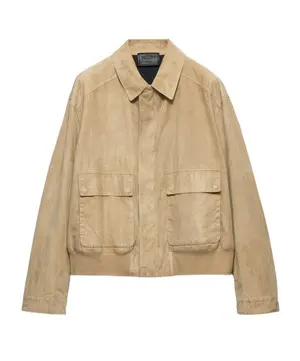 Prada Suede And Cotton Bomber Jacket