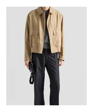 Prada Suede And Cotton Bomber Jacket
