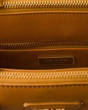 Prada Galleria Small Leather Bag - Brown