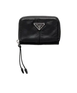 Prada Leather Coin Purse - Black
