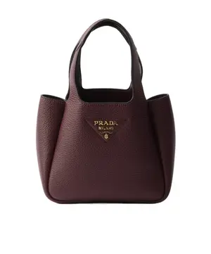 Prada Leather Top-handle Mini Bag - Black