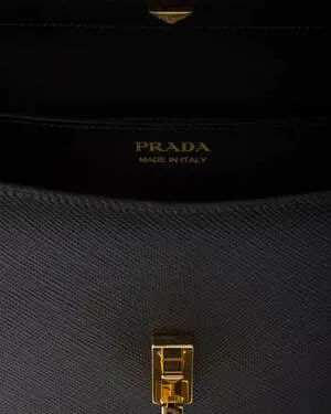 Prada Saffiano Leather Flap Shoulder Bag