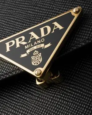 Prada Saffiano Leather Flap Shoulder Bag
