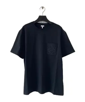 Loewe Logo Embroidered Crewneck T-shirt - Black