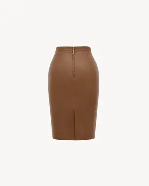 Saint Laurent Cassandre Lambskin Pencil Skirt