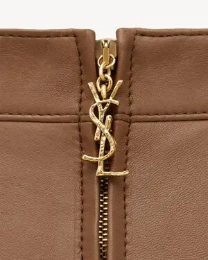 Saint Laurent Cassandre Lambskin Pencil Skirt