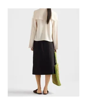 Prada Cotton Drill Flared Skirt