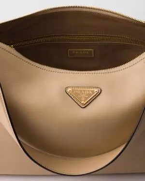 Prada Aimée Large Leather Shoulder Bag