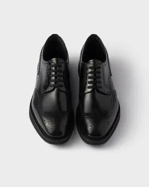 Prada Leather Lace-up Brogue Shoes