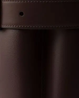 Prada Buckle Small Leather Handbag With Belt - Black